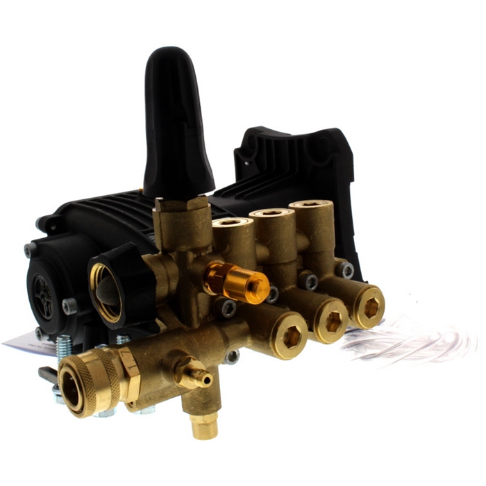 3.5GPM-3800PSI-1 Inch Shaft-Brass-Horizontal Triplex Pump-90033